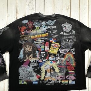 Greedy Unit | Shirts | Greedy Unit Ny Graffiti All Over Thermal Ls ...